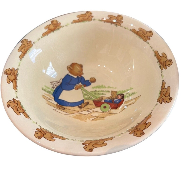 Vintage SYLVAC WARE Teddy Bear Childs Bowl Double Handle Cup England ...