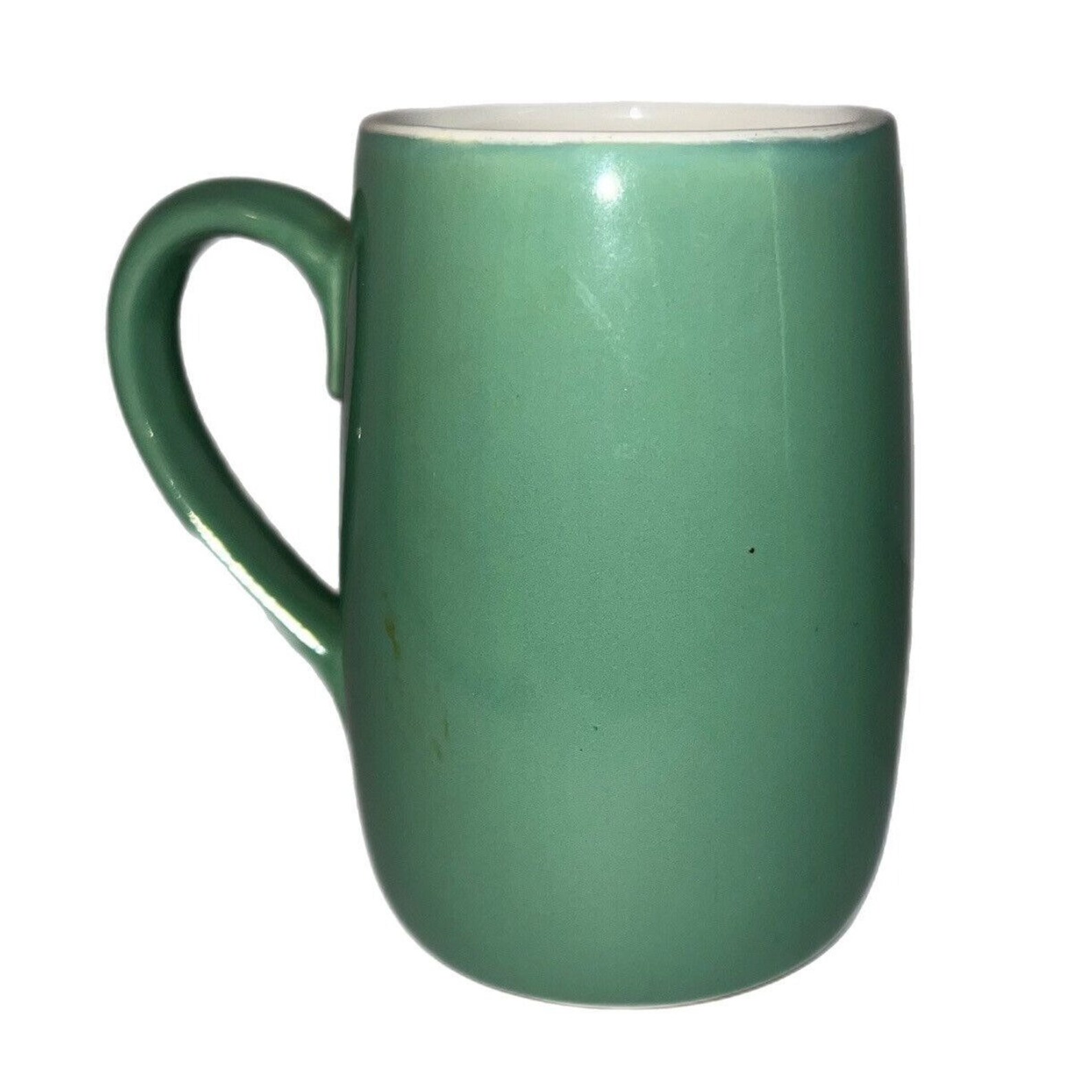 Coors Pottery Beer Mug White Lion Sage Green Colorado USA 1950s Vtg ...