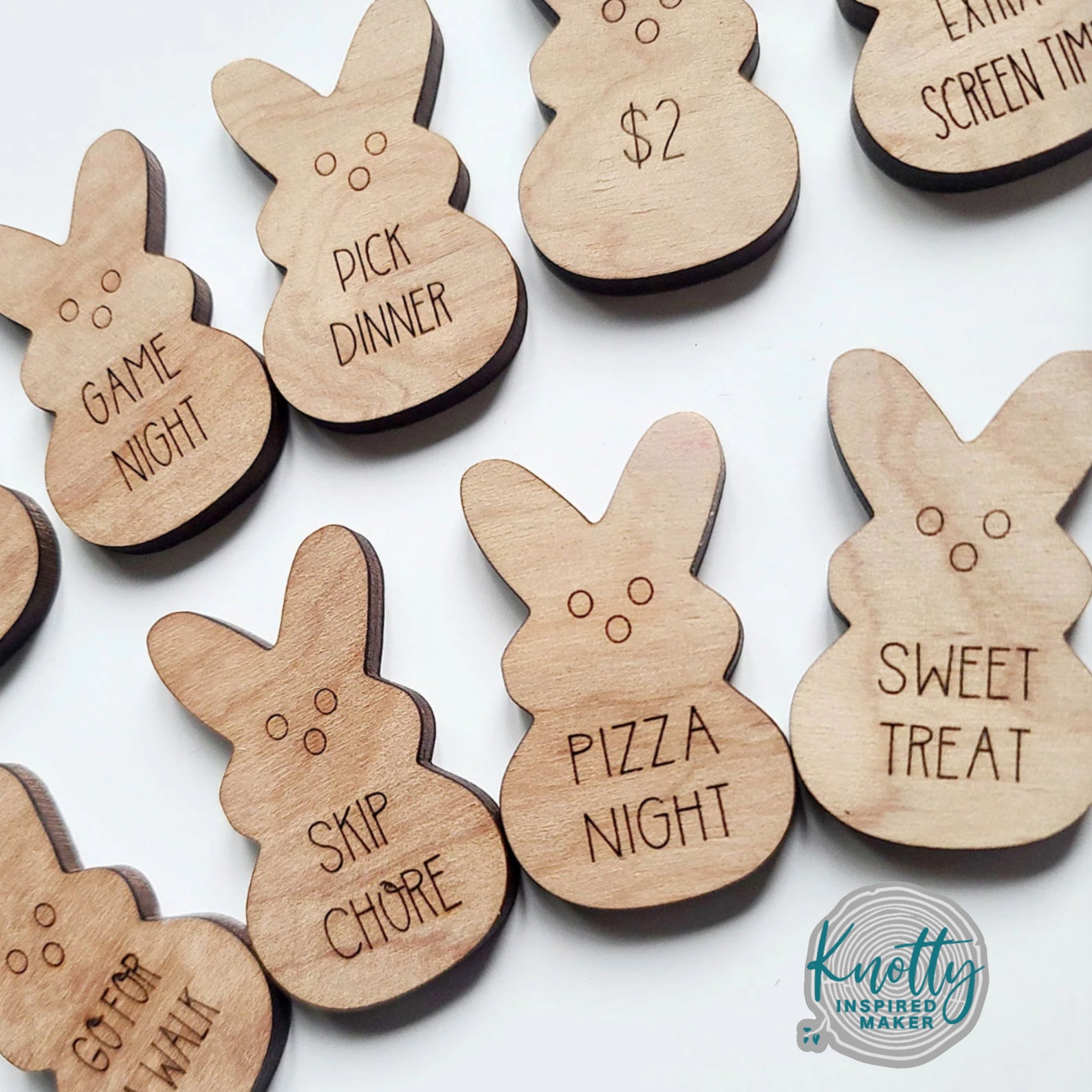 Easter Egg Wood Tokens Kids Easter Egg Hunt Children's Reward Tokens ...