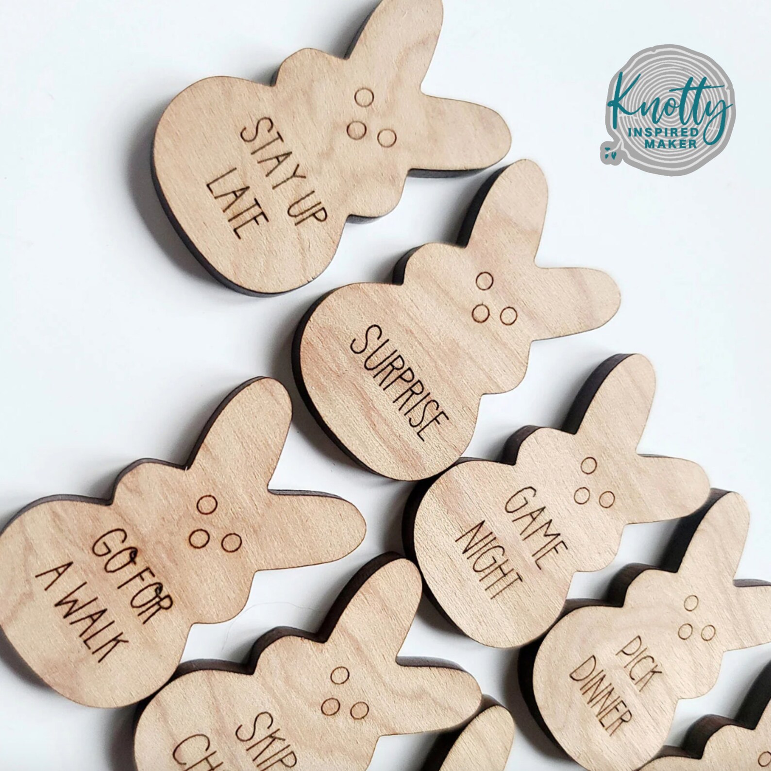 Easter Egg Wood Tokens Kids Easter Egg Hunt Children's Reward Tokens ...