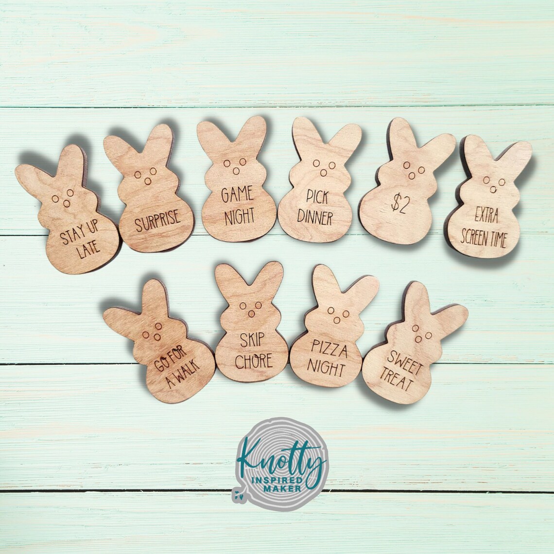 Easter Egg Wood Tokens Kids Easter Egg Hunt Children's Reward Tokens ...