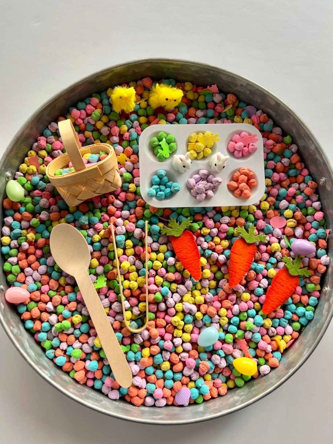 Easter Sensory Bin, Sensory Kit, Pastel Chickpeas, Sensory Kit for ...