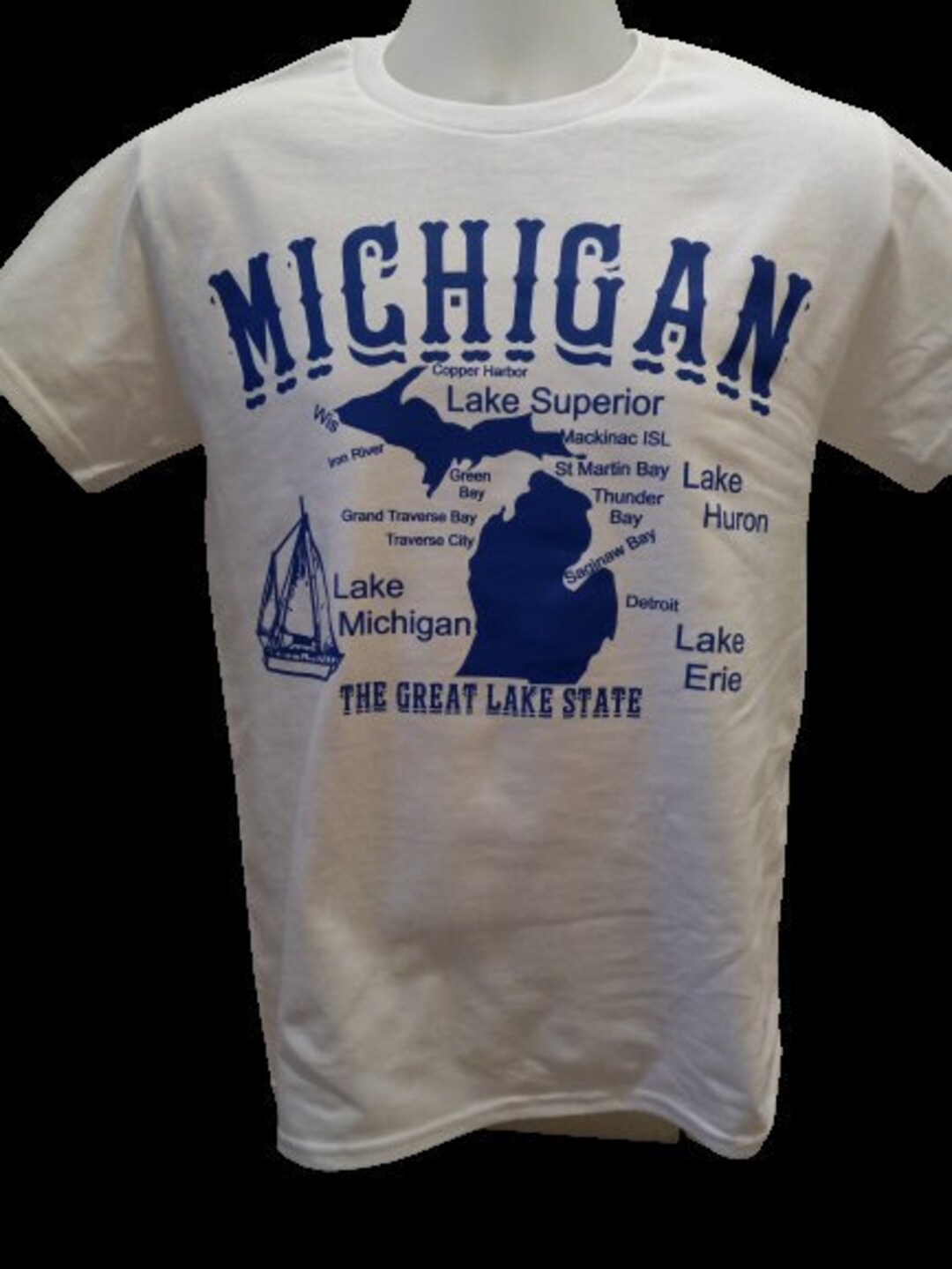 Michigan the Great Lake State T-shirt, Michigan Map Shirt, State of ...