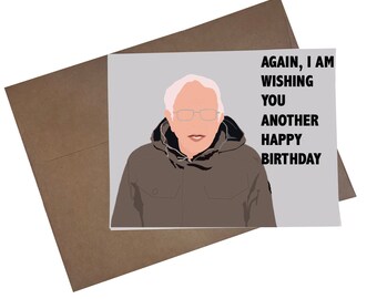 Bernie Sanders Birthday Card - Etsy