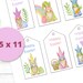 Happy Easter Bunny Gnome Printable Gift Tags - Etsy