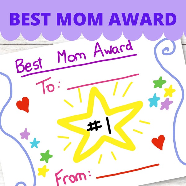 Best Mom Award - Etsy