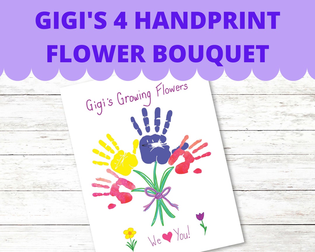 Happy Mother's Day Gigi Gift 4 Handprints - Etsy