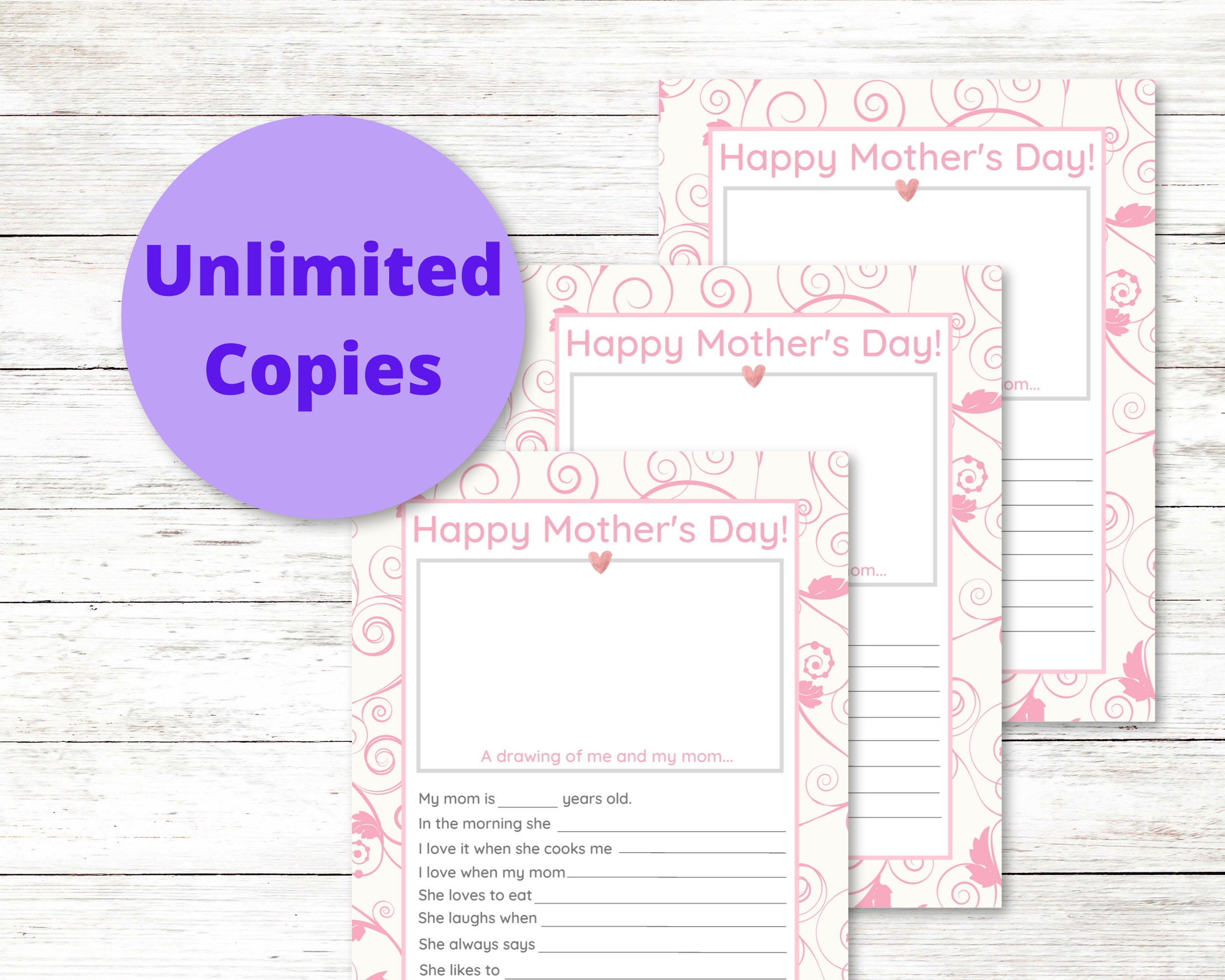 Mother's Day Printable Questionnaire - Etsy