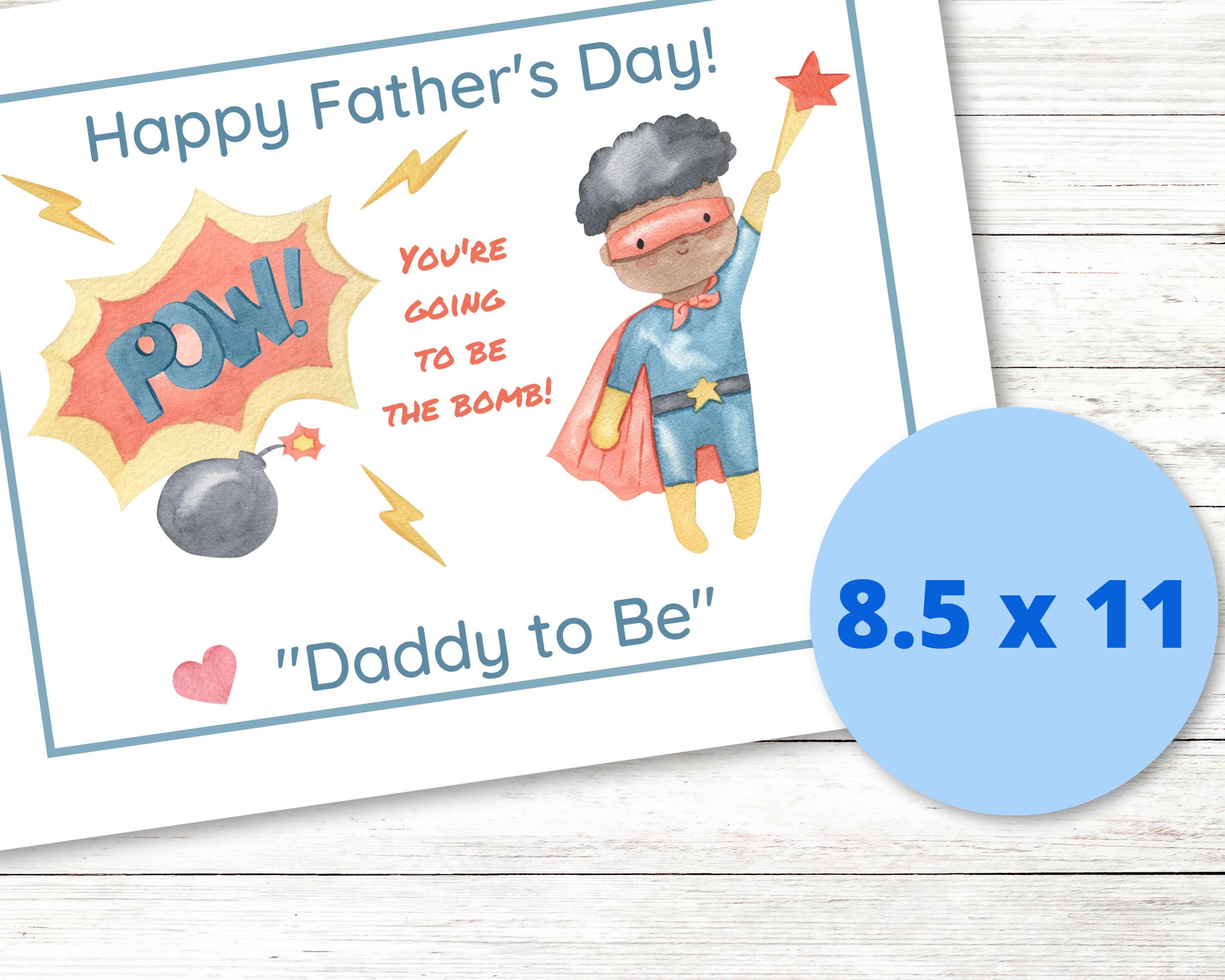 Happy Father's Day Daddy to Be Printable Card - Etsy