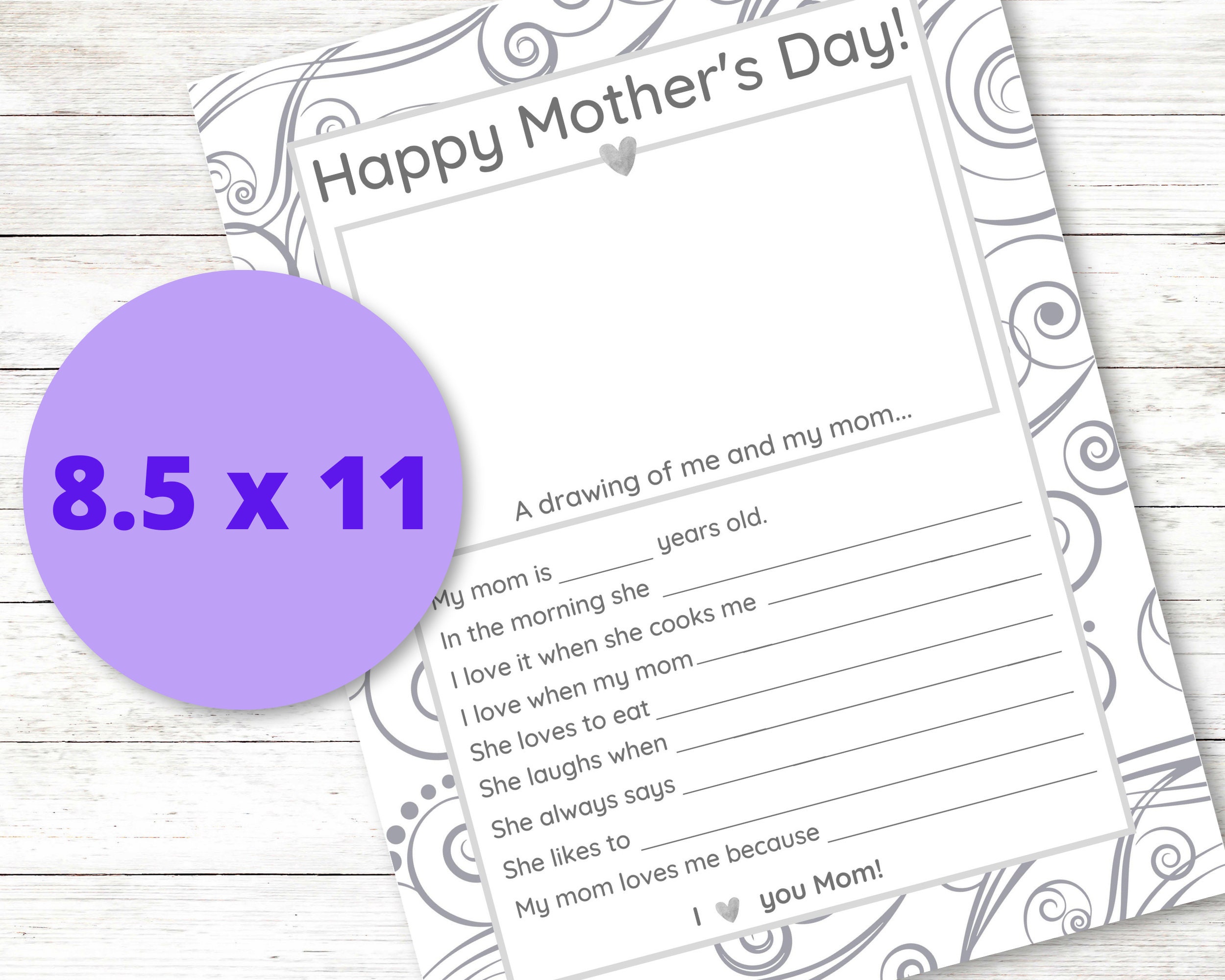 Mother's Day Printable Questionnaire - Etsy