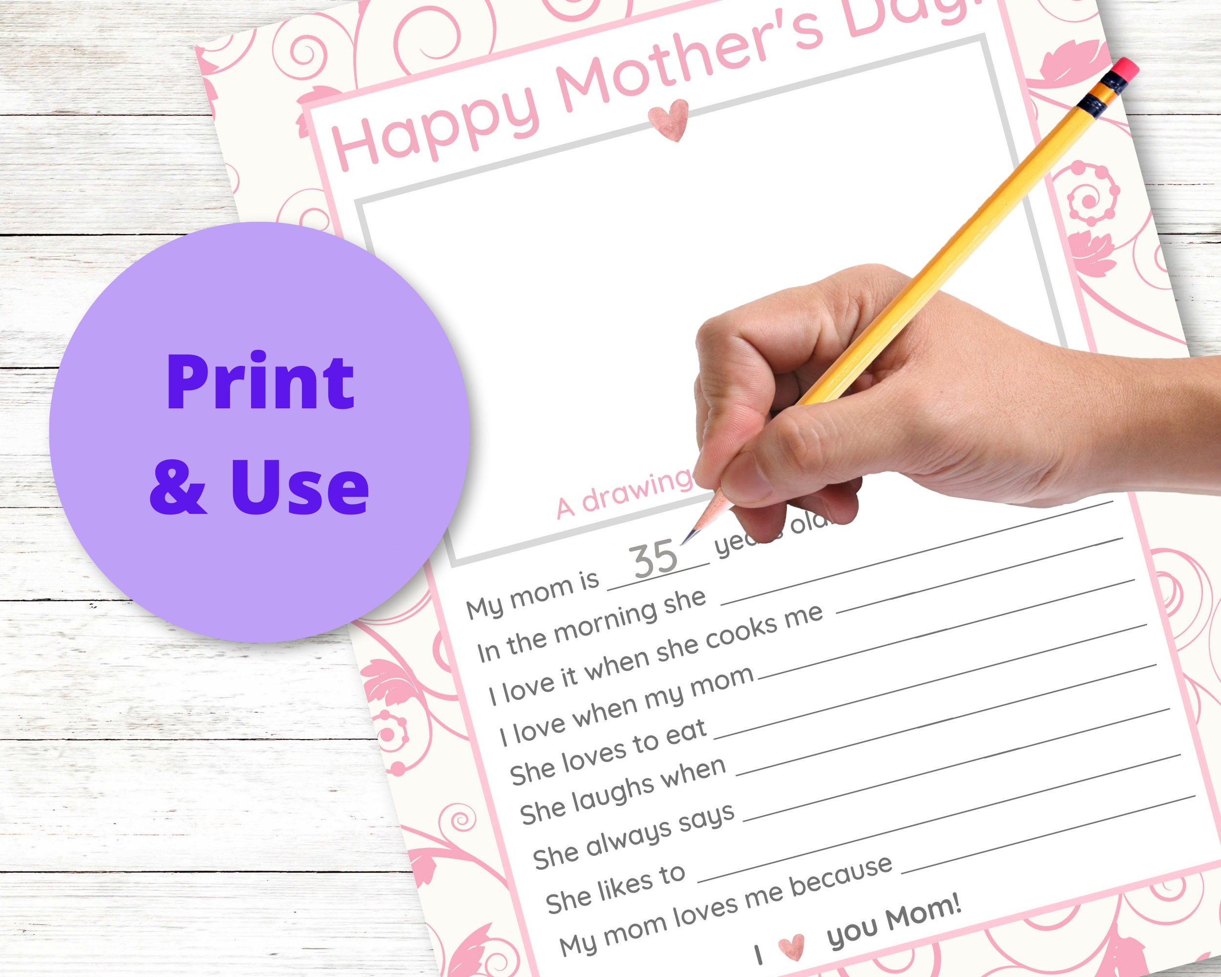 Mother's Day Printable Questionnaire - Etsy