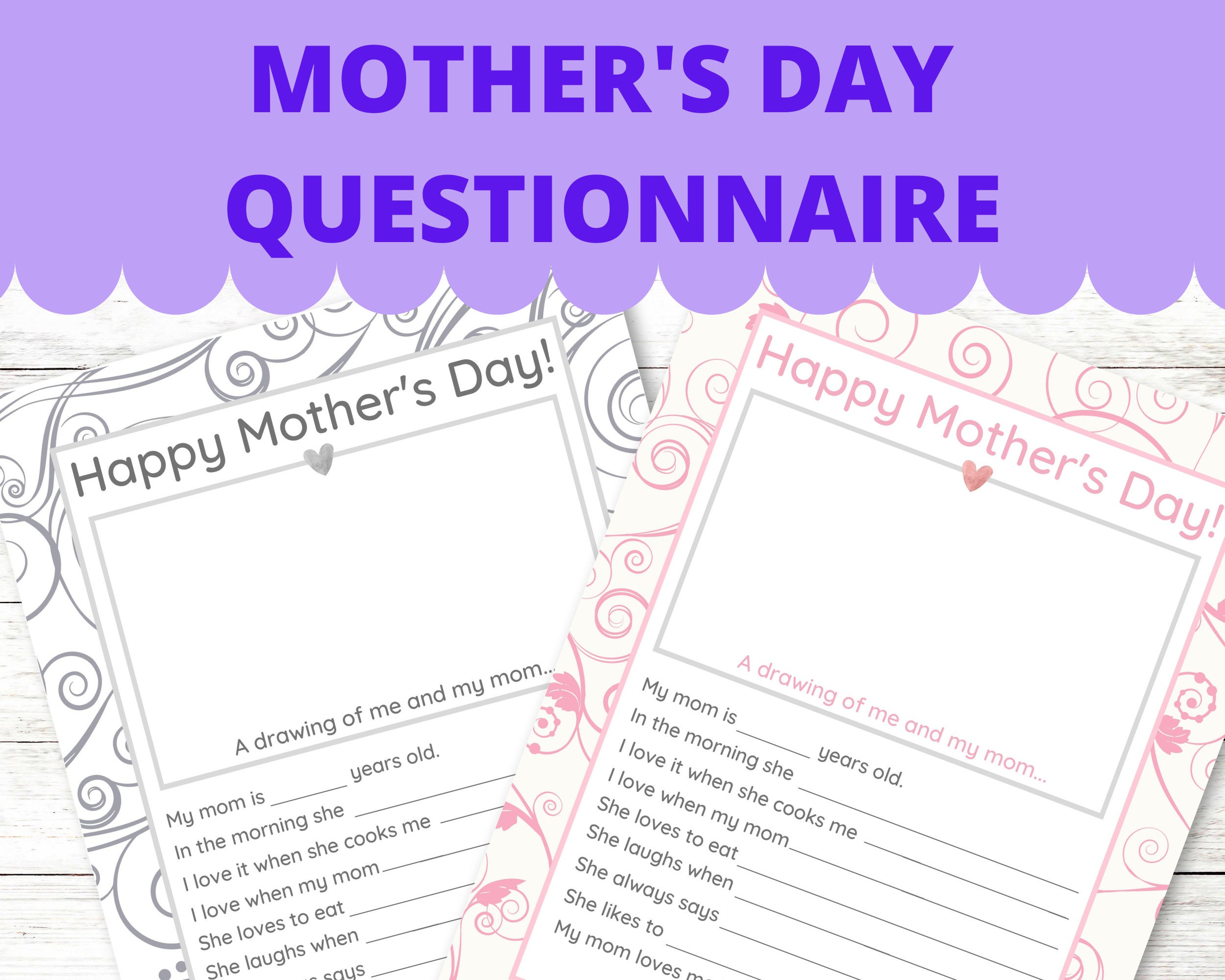 Mother's Day Printable Questionnaire - Etsy