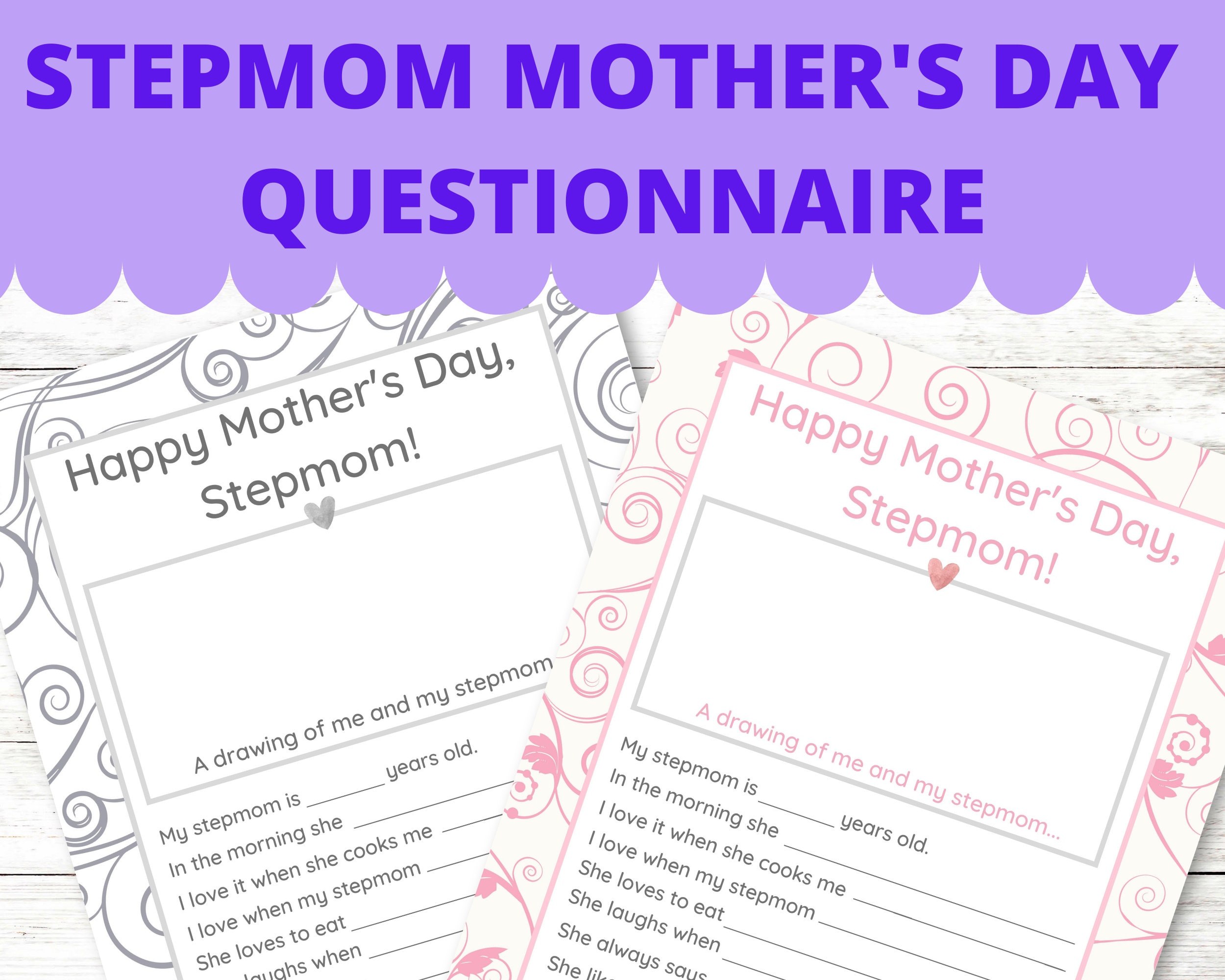 Stepmom Mother's Day Printable Questionnaire - Etsy