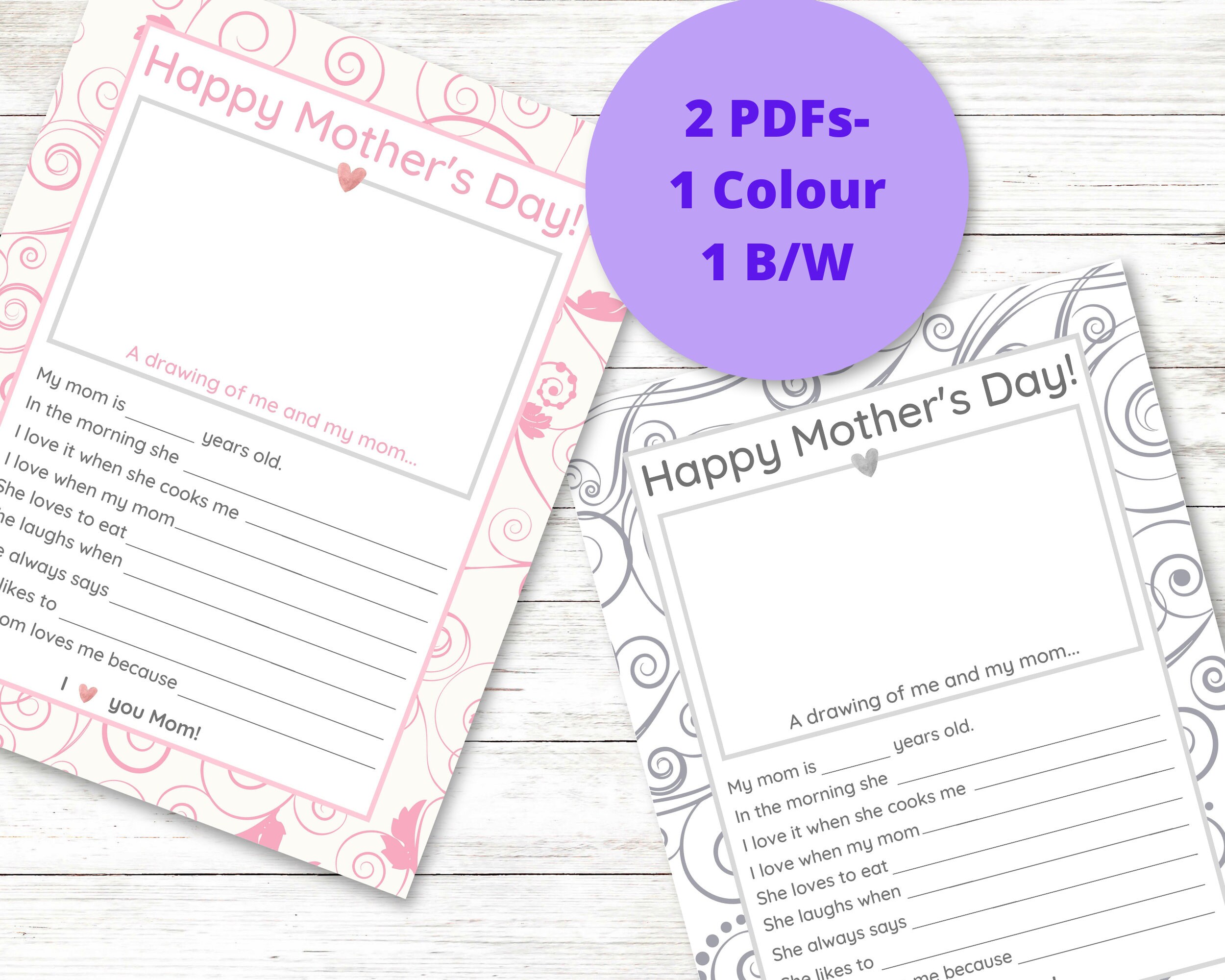 Mother's Day Printable Questionnaire - Etsy