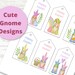 Happy Easter Bunny Gnome Printable Gift Tags - Etsy