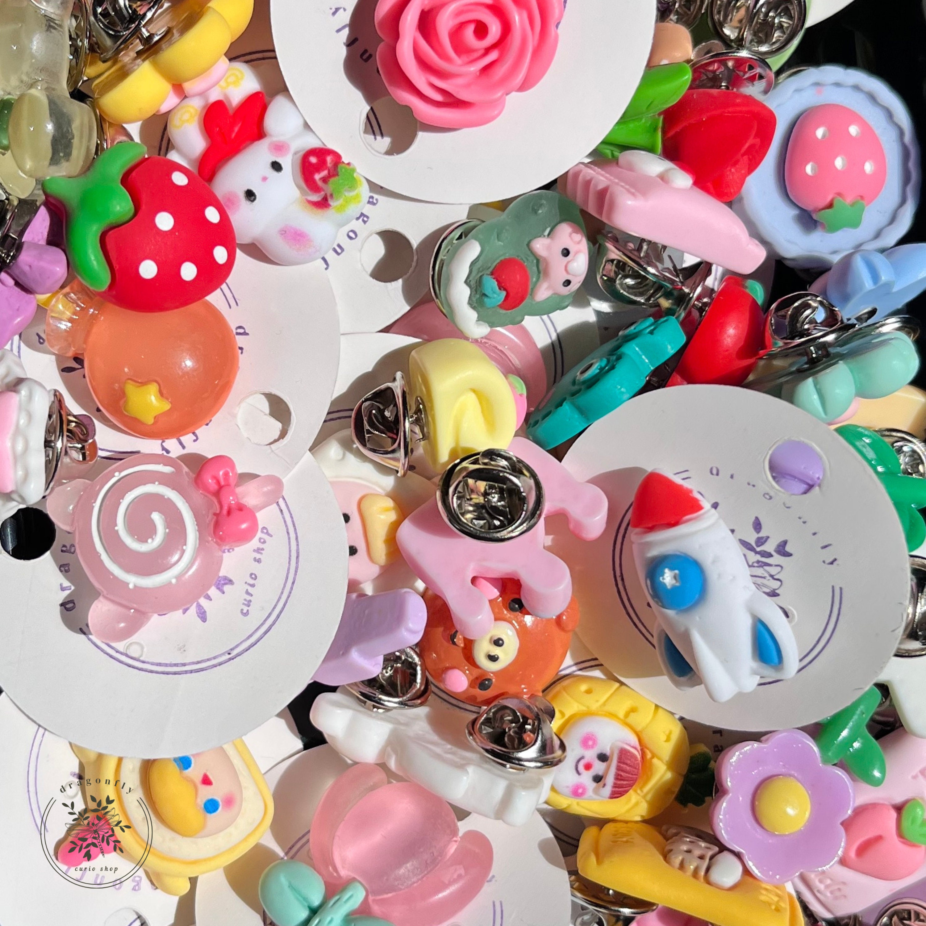 Kawaii Pins Blind Bag Flower Pins Bow Pins Candy Pins Bunny Pins Teddy ...