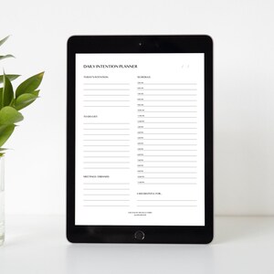 Daily Intention Planner Printable, Hourly Planner, To-do List, Work ...