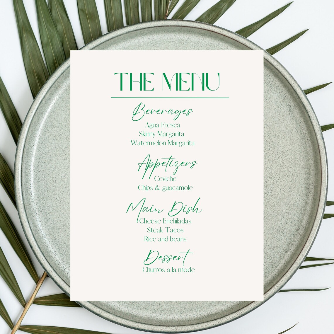 Kylie's Cancun Bachelorette - 5x7 Menu Card Template - Editable ...