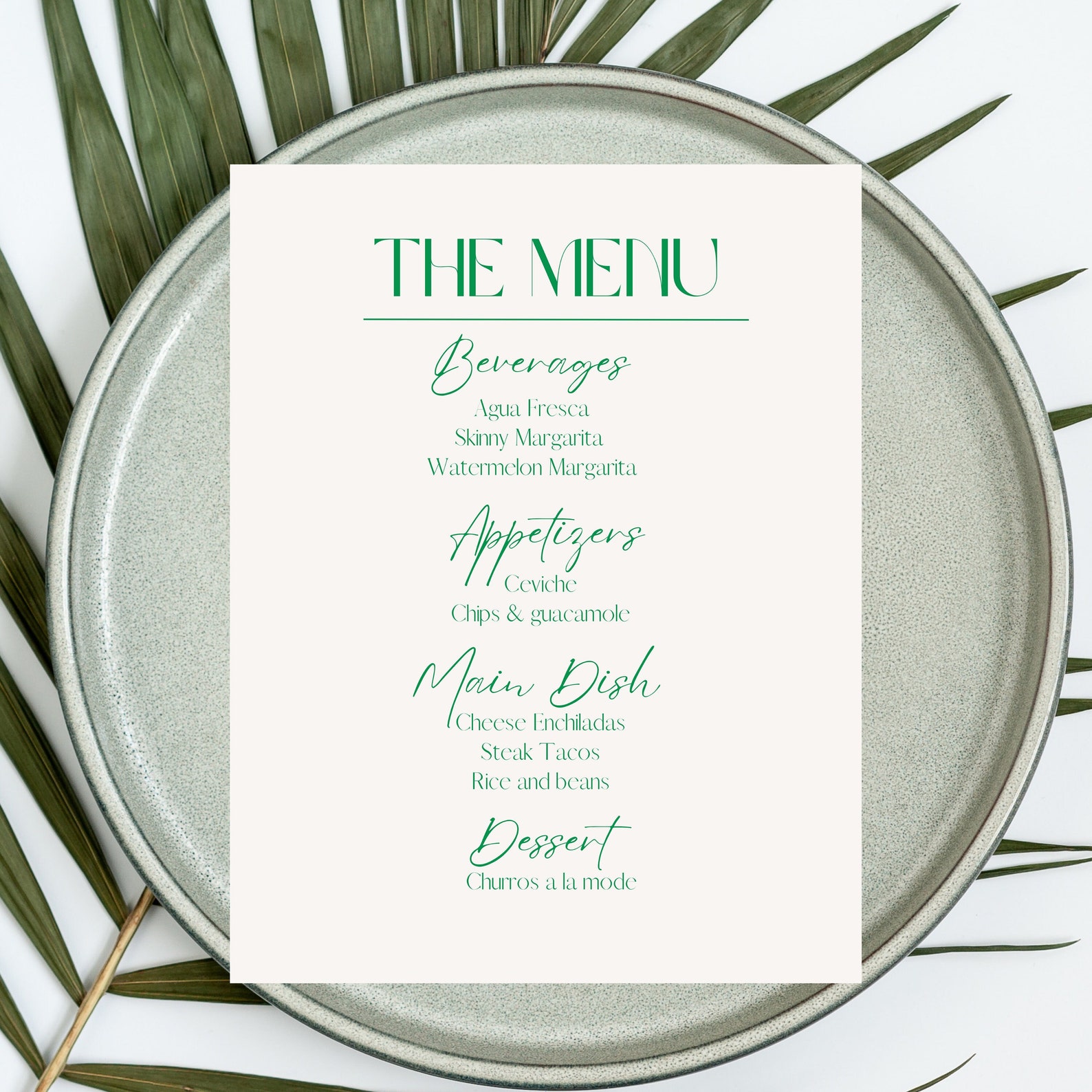 Kylie's Cancun Bachelorette - 5x7 Menu Card Template - Editable ...