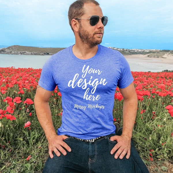 Heather Columbia Blue Bella Canvas - Etsy