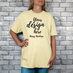 Butter Comfort Colors C1717 Mockup, Oversized Comfort Colors 1717 ...
