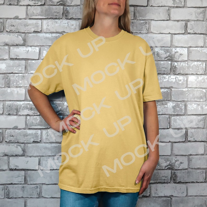 Mustard Comfort Colors C1717 Mockup Oversized Comfort Colors - Etsy