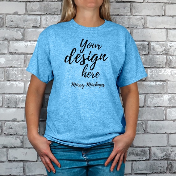 Heather Sapphire Gildan T Shirt Design