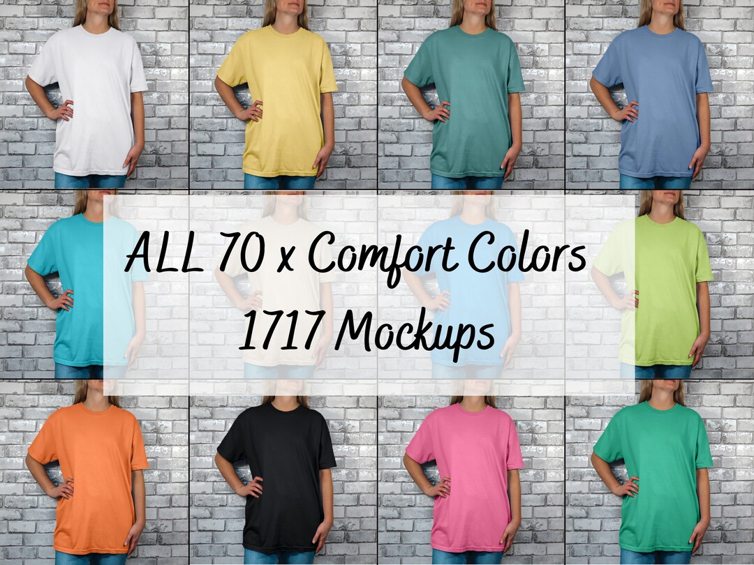 ALL 70x Comfort Colors 1717 Mockup Bundle 70 Oversized Colour Comfort ...