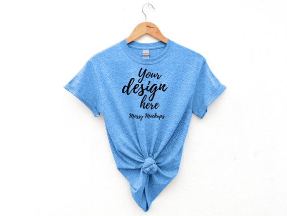 Carolina Blue Gildan 64000 Mockup Gildan Carolina Blue Shirt - Etsy