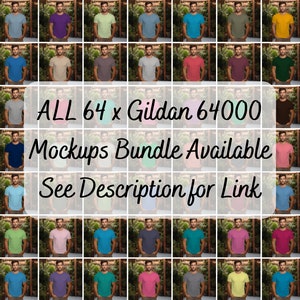 Coral Silk Gildan 64000 Mockup Gildan Coral Silk Shirt - Etsy