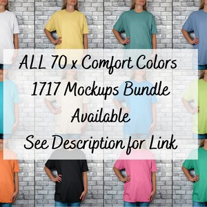 Melon Comfort Colors C1717 Mockup, Oversized Comfort Colors 1717 Melon ...