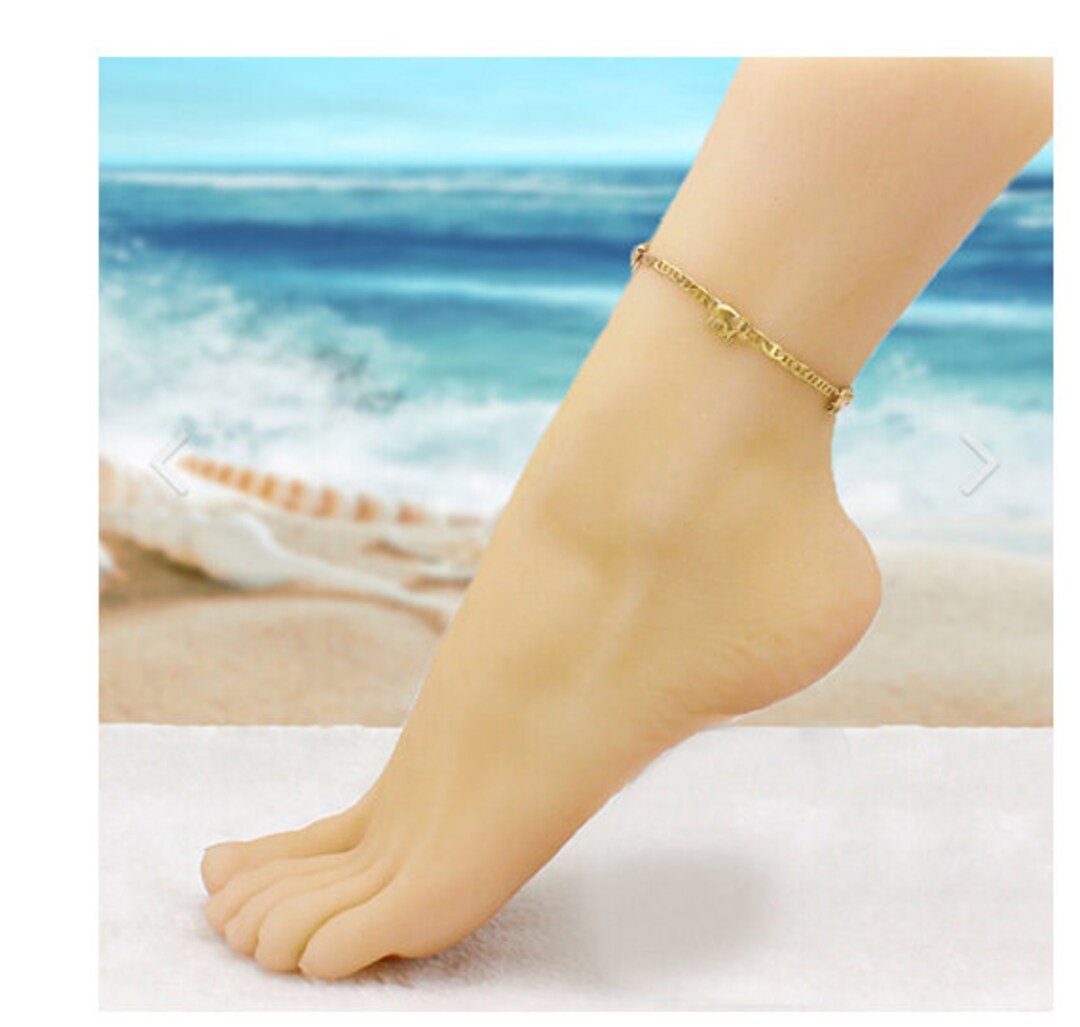 18K Gold Plated Flat Marina Elephant Anklet for Women Made in - Etsy