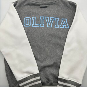 Kids Unisex Personalised Varsity Jacket, Kids Name , Number Varsity ...