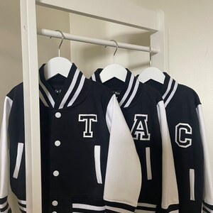 Kids Unisex Personalised Varsity Jacket, Kids Name , Number Varsity ...