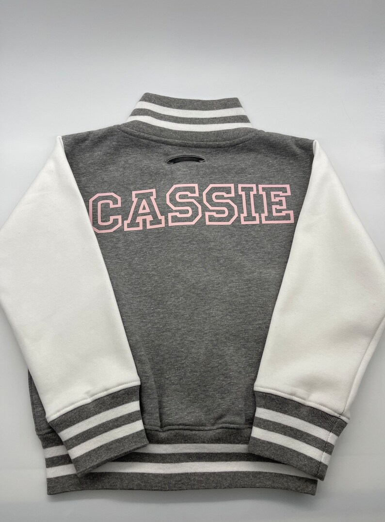 Kids Unisex Personalised Varsity Jacket, Kids Name , Number Varsity ...