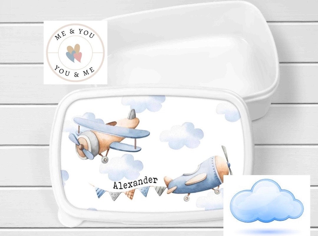 Personalised Airplane Lunch Box Lunch Box School Lunch Bag Packed Lunch ...