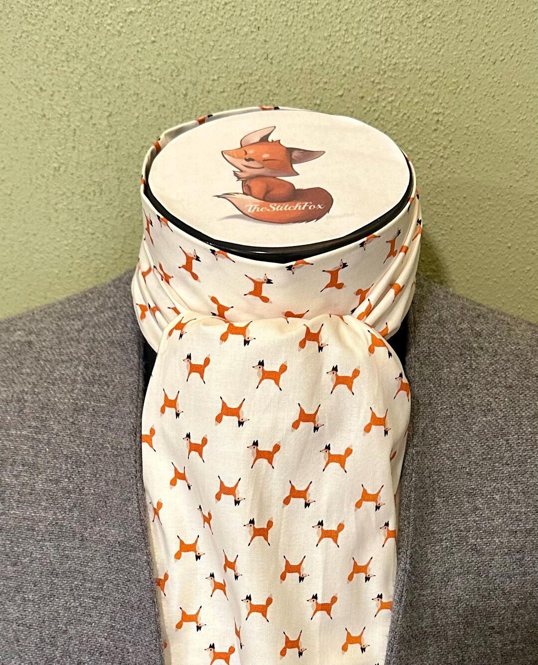 Four Fold Stock Tie: *new Design* Frisky Lil’ Foxes - Etsy