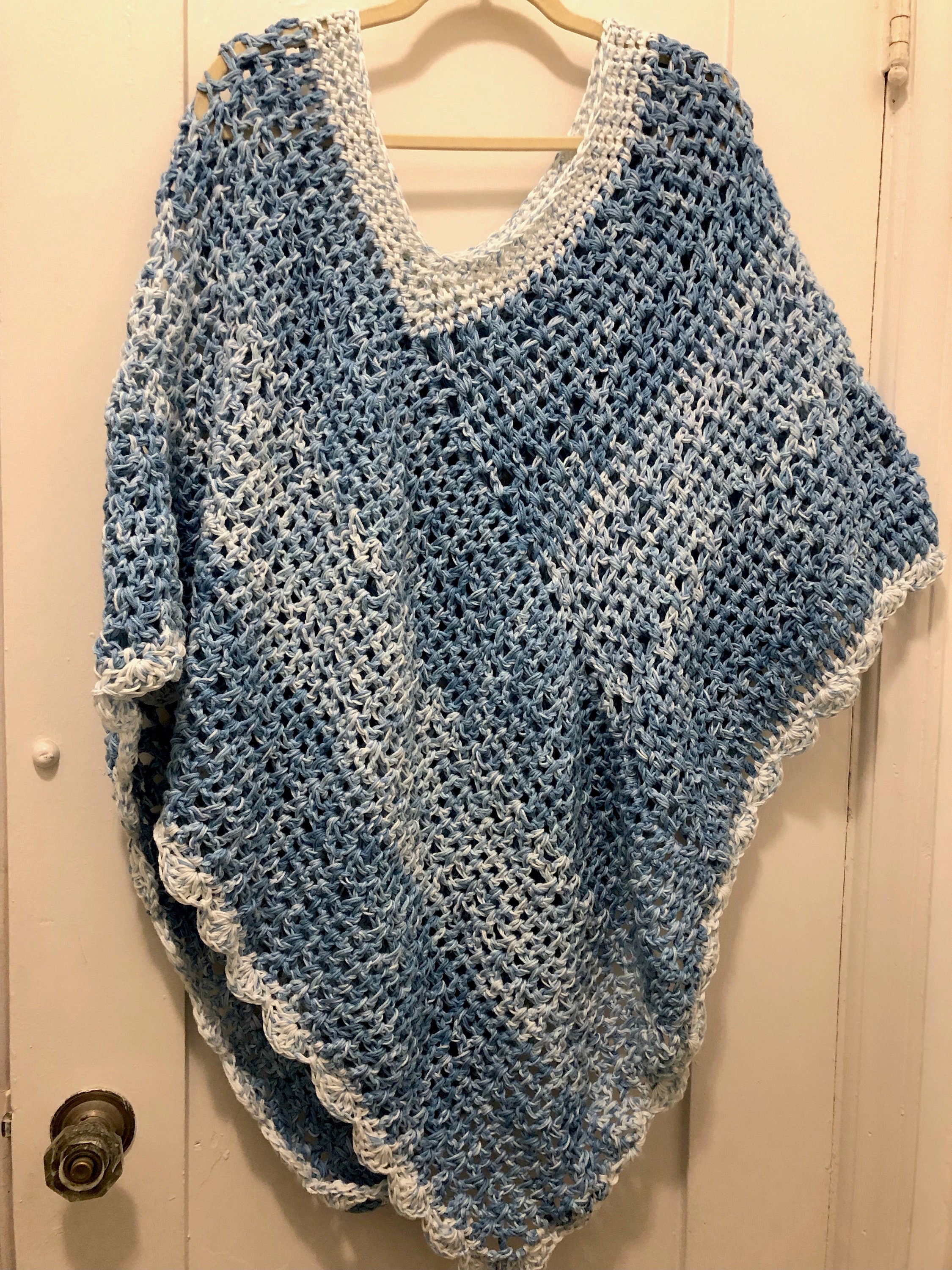 Light Blue Beach Poncho - Etsy