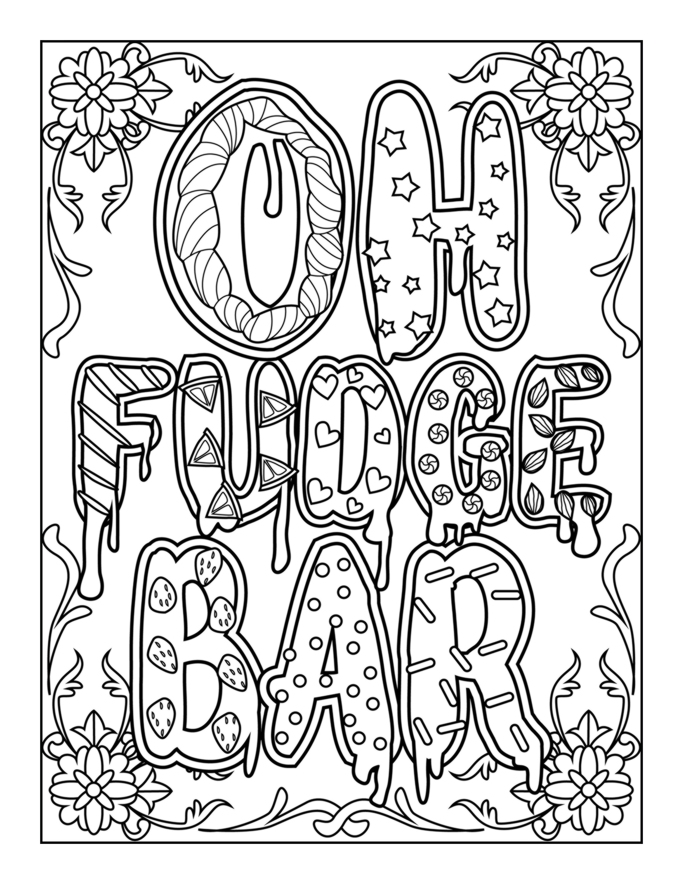 Clean Cuss Words for Coloring Pages (group 2) Digital Download JPG - Etsy