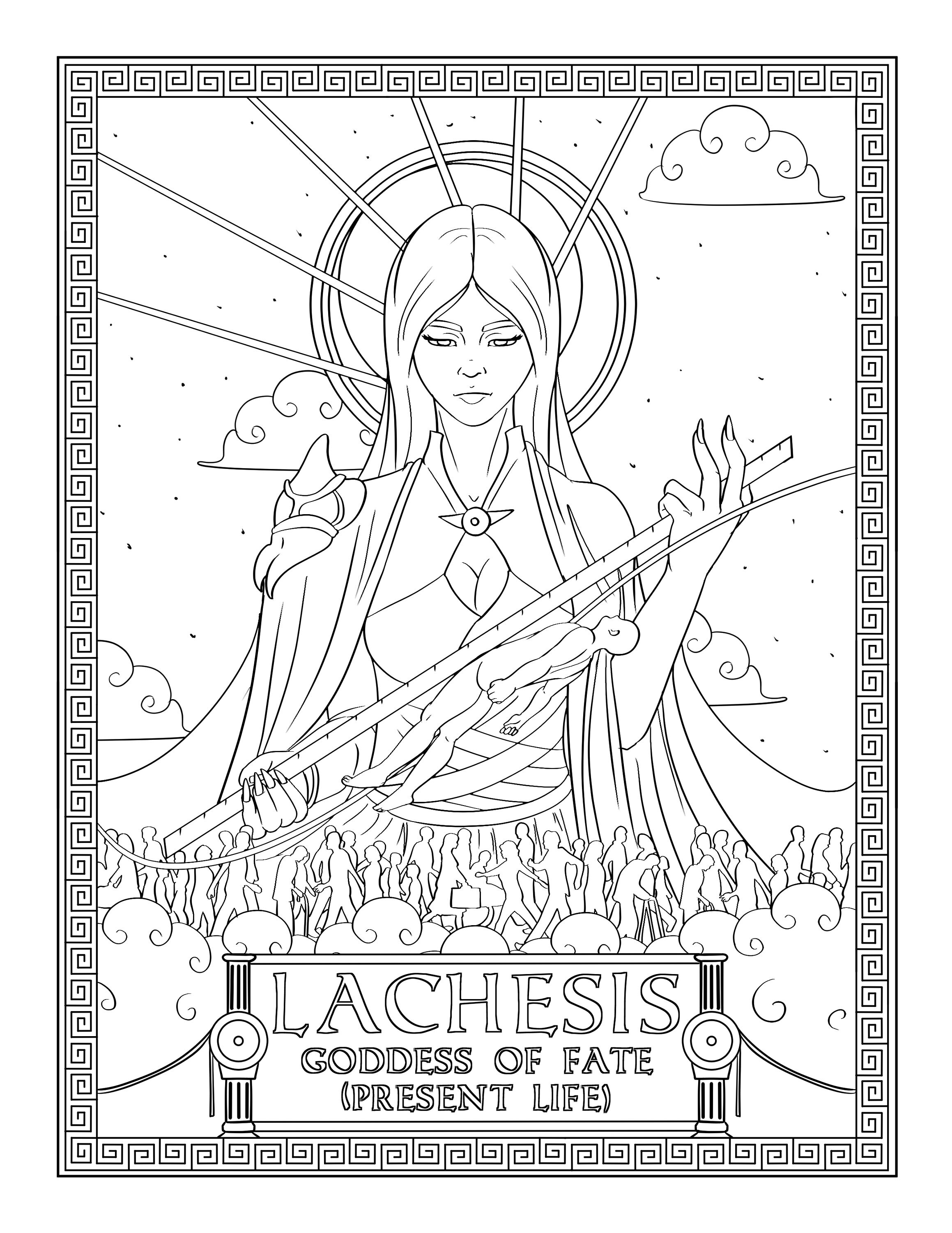 Greek Goddesses (group 6) Coloring Pages Download/printable - Etsy