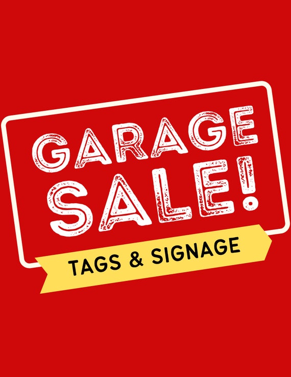 Garage Sale Signs/tags Downloadable/printable - Etsy