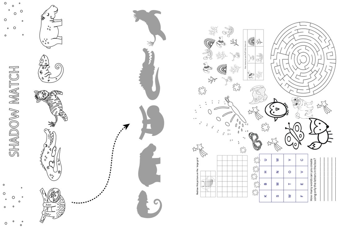 Kids Activity Booklet Digital Download PDF 50 Pages - Etsy