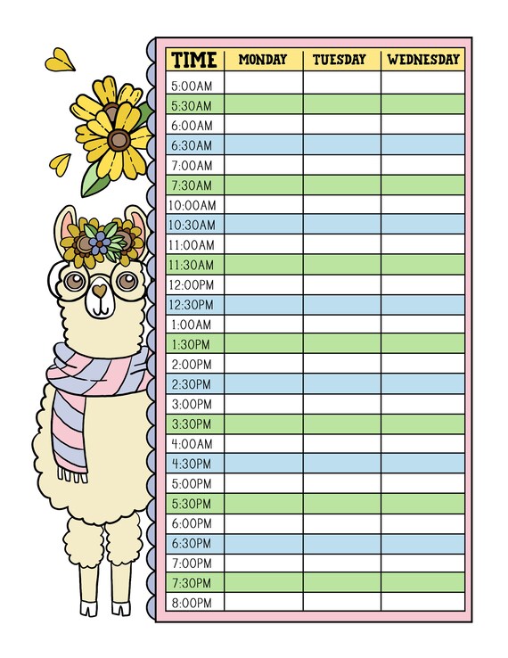 Llama Drama Planner Digital Download Printable - Etsy