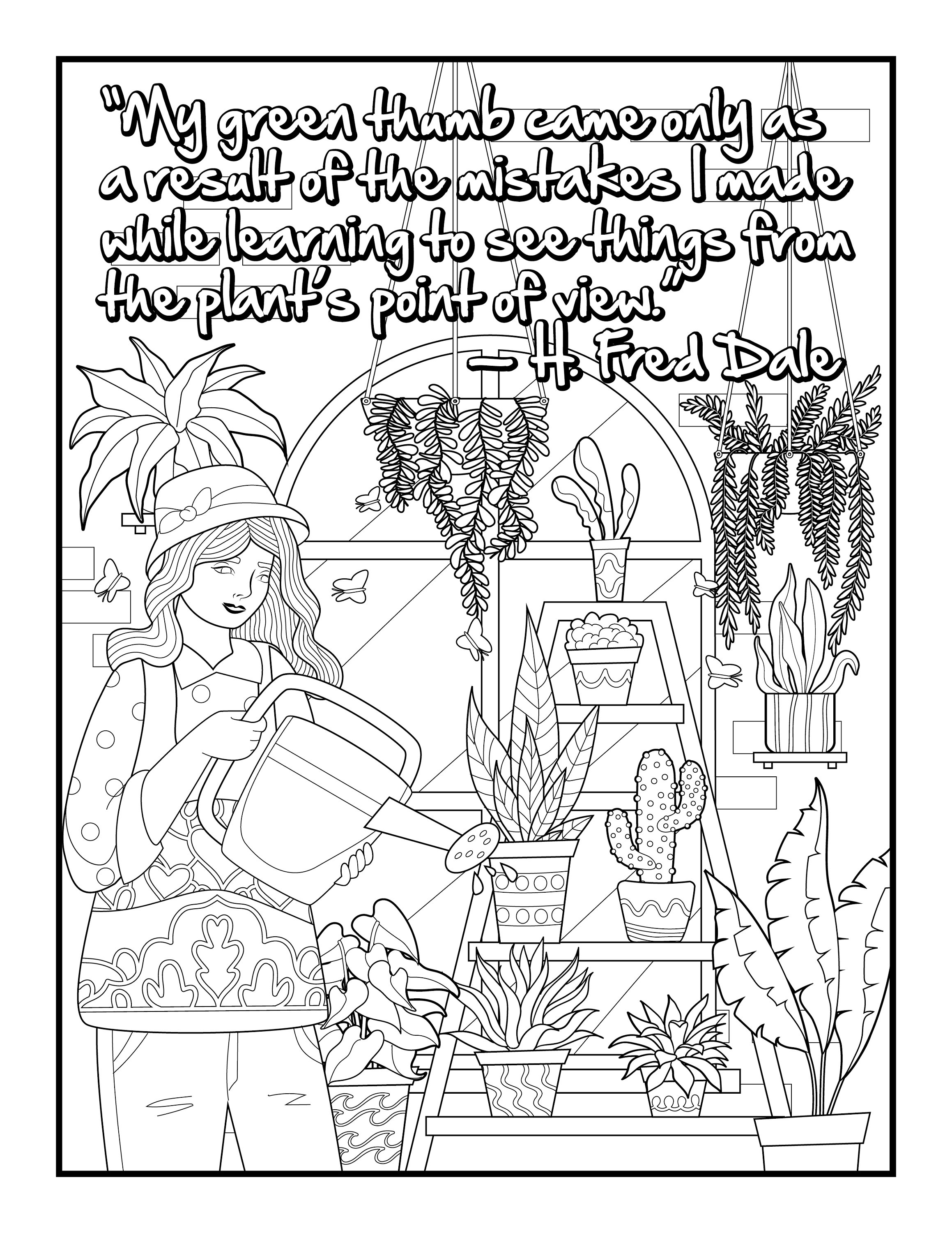 Digital Download Printable Houseplants Coloring Pages (group 4) - Etsy