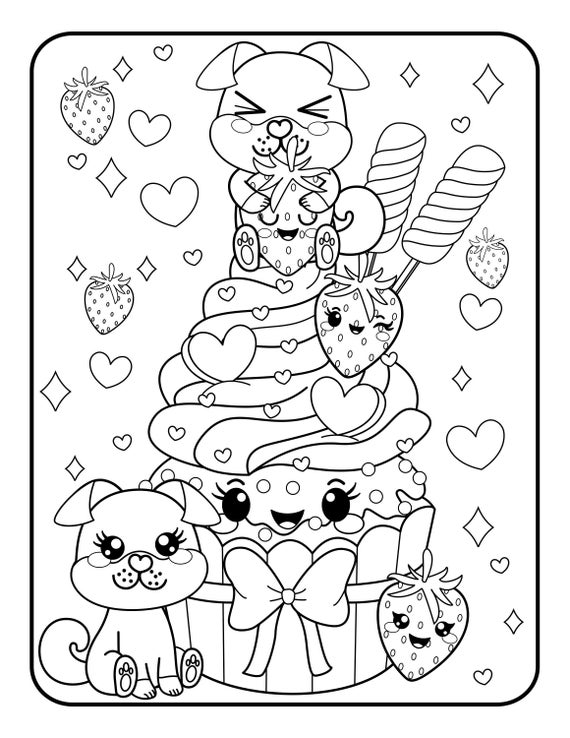 Kawaii Food and Animals Printable Downloads group 1 | Etsy
