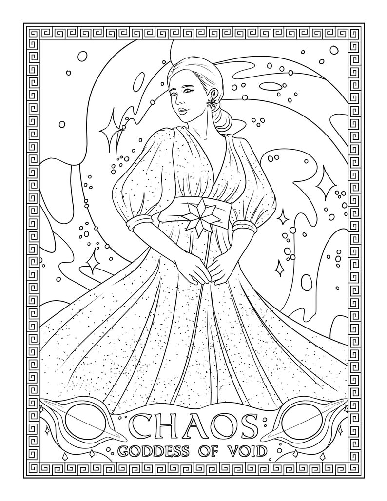 Greek Goddesses (group 4) Coloring Pages Download/printable - Etsy