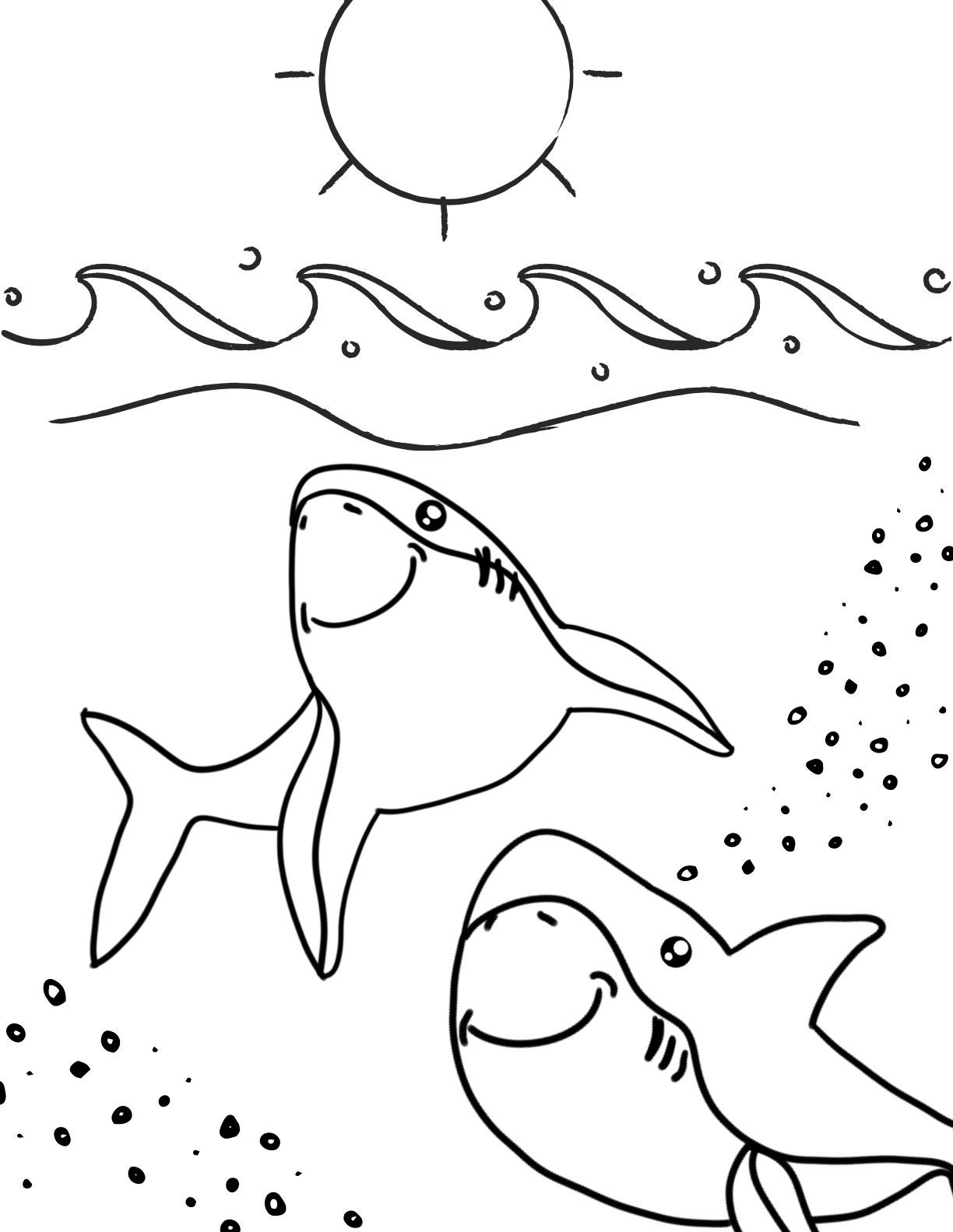 Shark Coloring Pages for Kids-digital Download Printable - Etsy