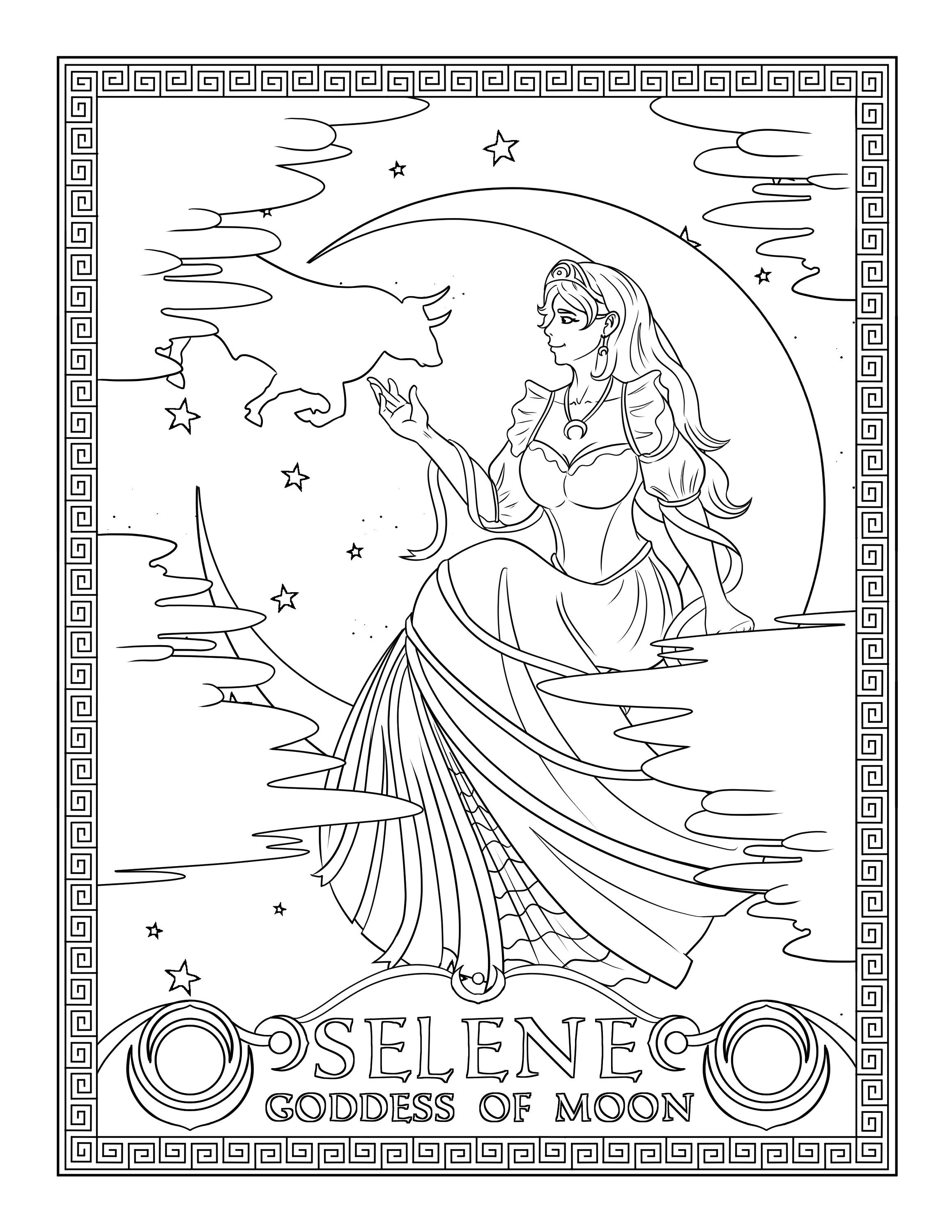 Greek Goddesses (group 2) Coloring Pages Download/printable - Etsy