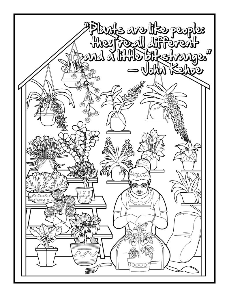 Digital Download Printable Houseplants Coloring Pages (group 1) - Etsy