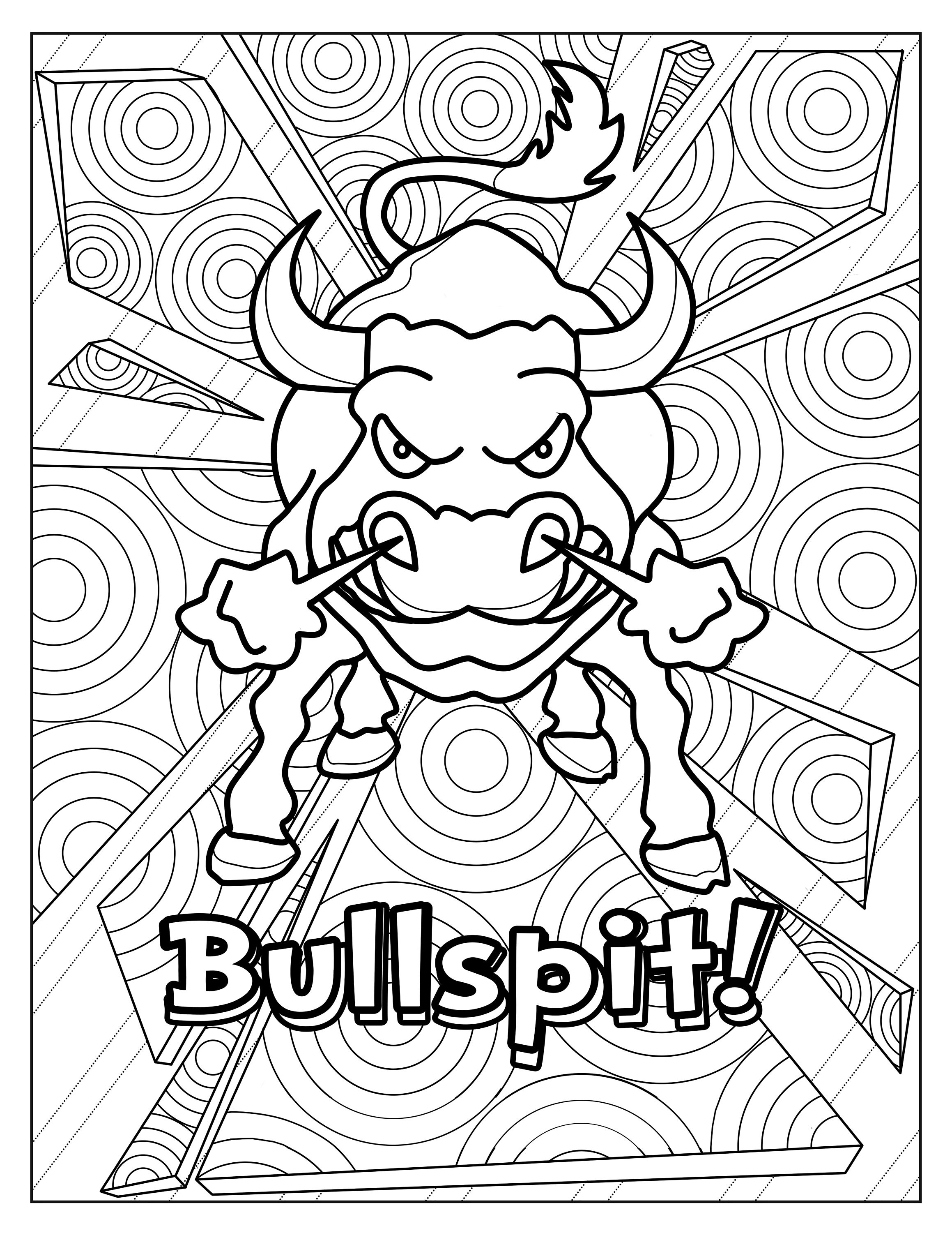 Clean Cuss Words Coloring Pages (group 3) Digital Download JPG - Etsy